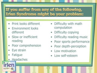 Irlen syndrome & the irlen method | PPTX