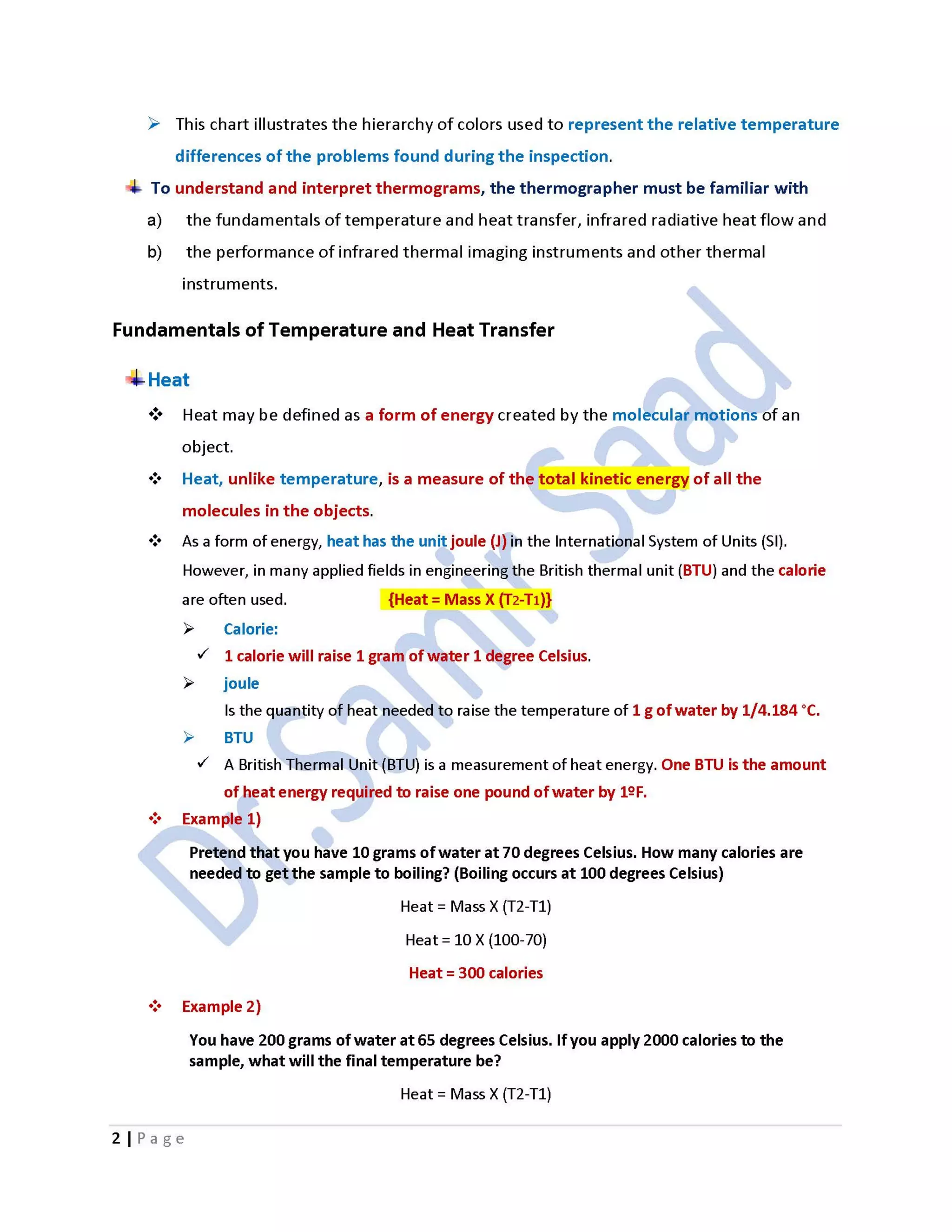 ASNT Thermal/Infrared Testing (IR) Level III Notes-Dr. Samir Saad | PDF