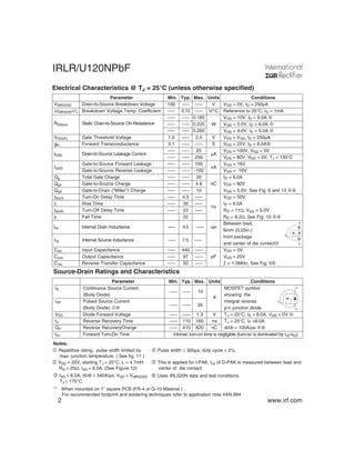 Original N - Channel Mosfet IRLR120NTRPBF LR120 LR120N 100V TO-252 New ...