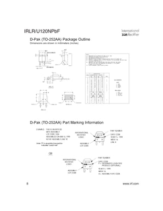 Original N - Channel Mosfet IRLR120NTRPBF LR120 LR120N 100V TO-252 New IR | PDF