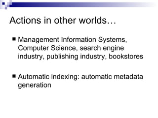 New Directions in Metadata | PPT | Databases | Computer Software and Applications