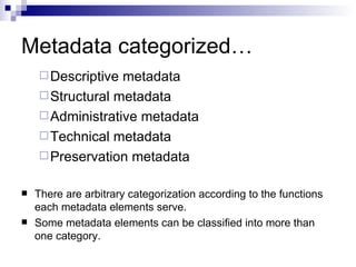 New Directions in Metadata | PPT | Databases | Computer Software and ...