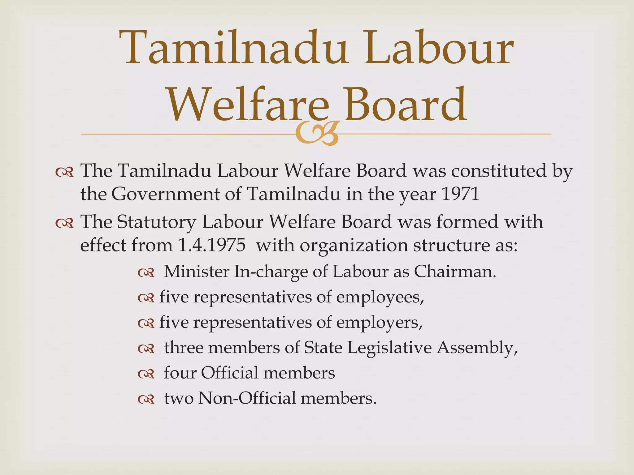 Labour Welfare Funds | PPTX