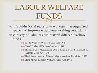 Labour Welfare Funds | PPTX