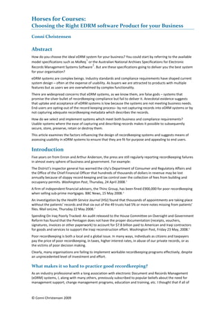 Irma Article Edrm Software Design And Selection | PDF | Business | Business and Finance