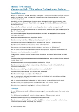 Irma Article Edrm Software Design And Selection | PDF | Business ...