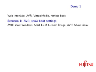 Linux firmware for iRMC controller on Fujitsu Primergy servers | PDF