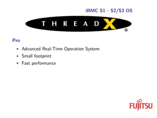 Linux firmware for iRMC controller on Fujitsu Primergy servers | PDF
