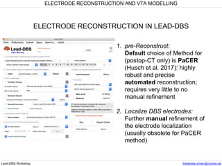 Electrode Reconstructions VTA Modelling | PPT