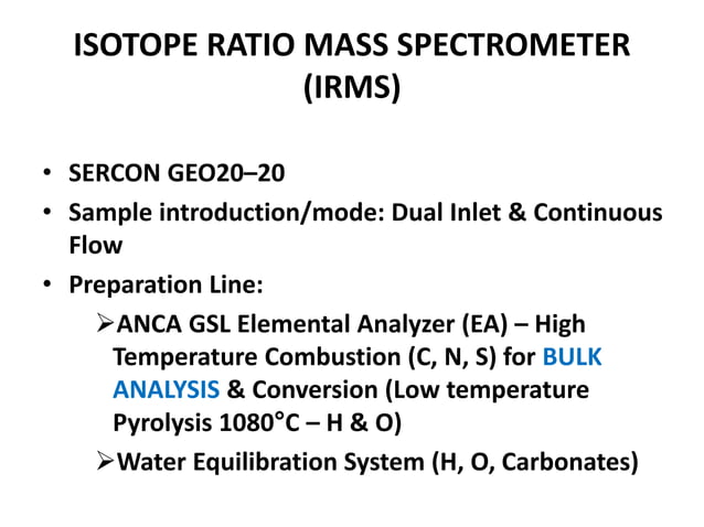 Irms (introduction) | PPTX | Chemistry | Science
