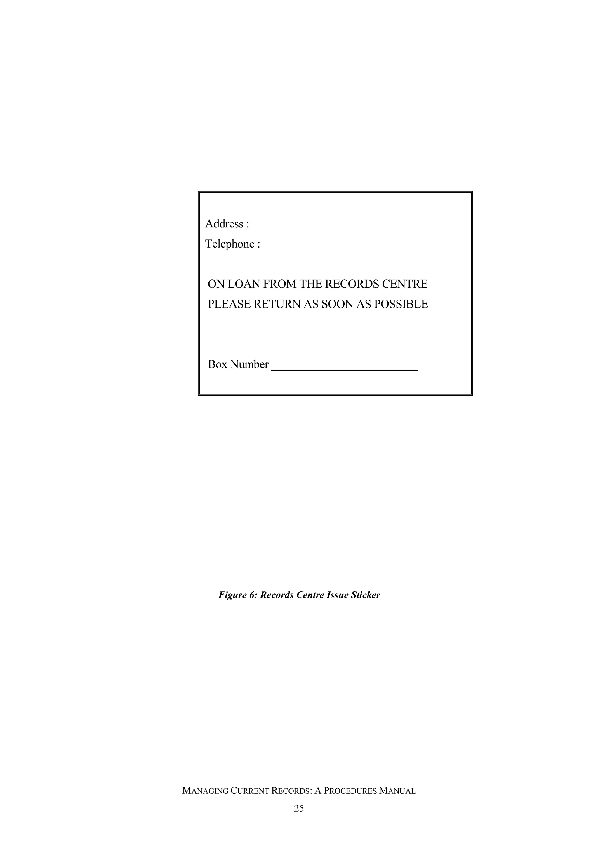 Irmt managing record centers: A procedure manual | PDF