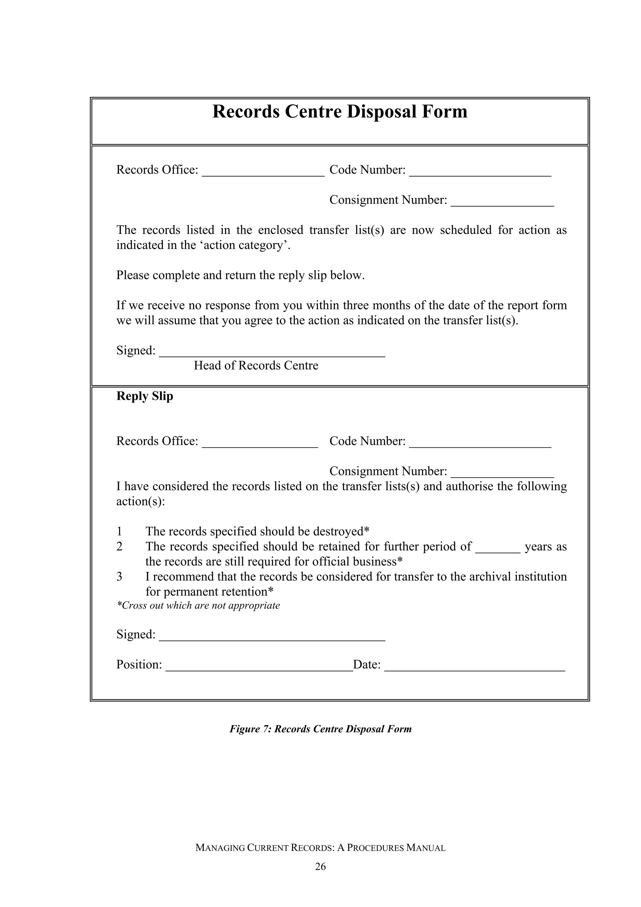 Irmt managing record centers: A procedure manual | PDF