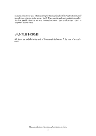 Irmt managing record centers: A procedure manual | PDF