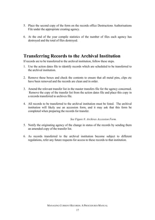Irmt managing record centers: A procedure manual | PDF
