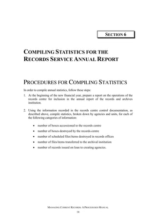 Irmt managing record centers: A procedure manual | PDF