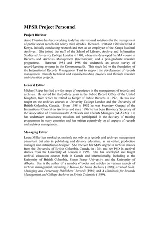 Irmt managing record centers: A procedure manual | PDF