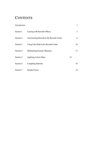 Irmt managing record centers: A procedure manual | PDF