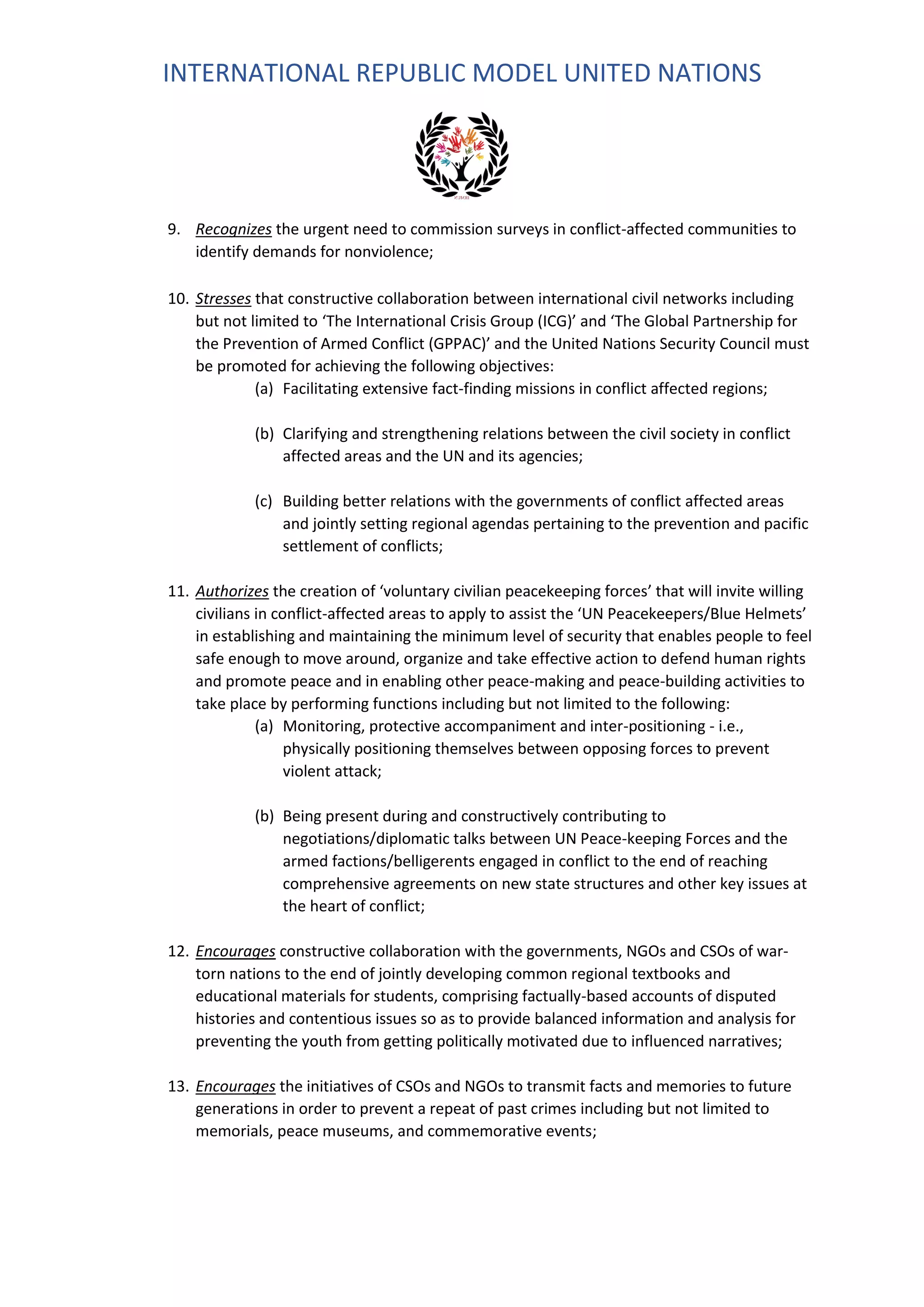IRMUN UNSC DRAFT RES | PDF