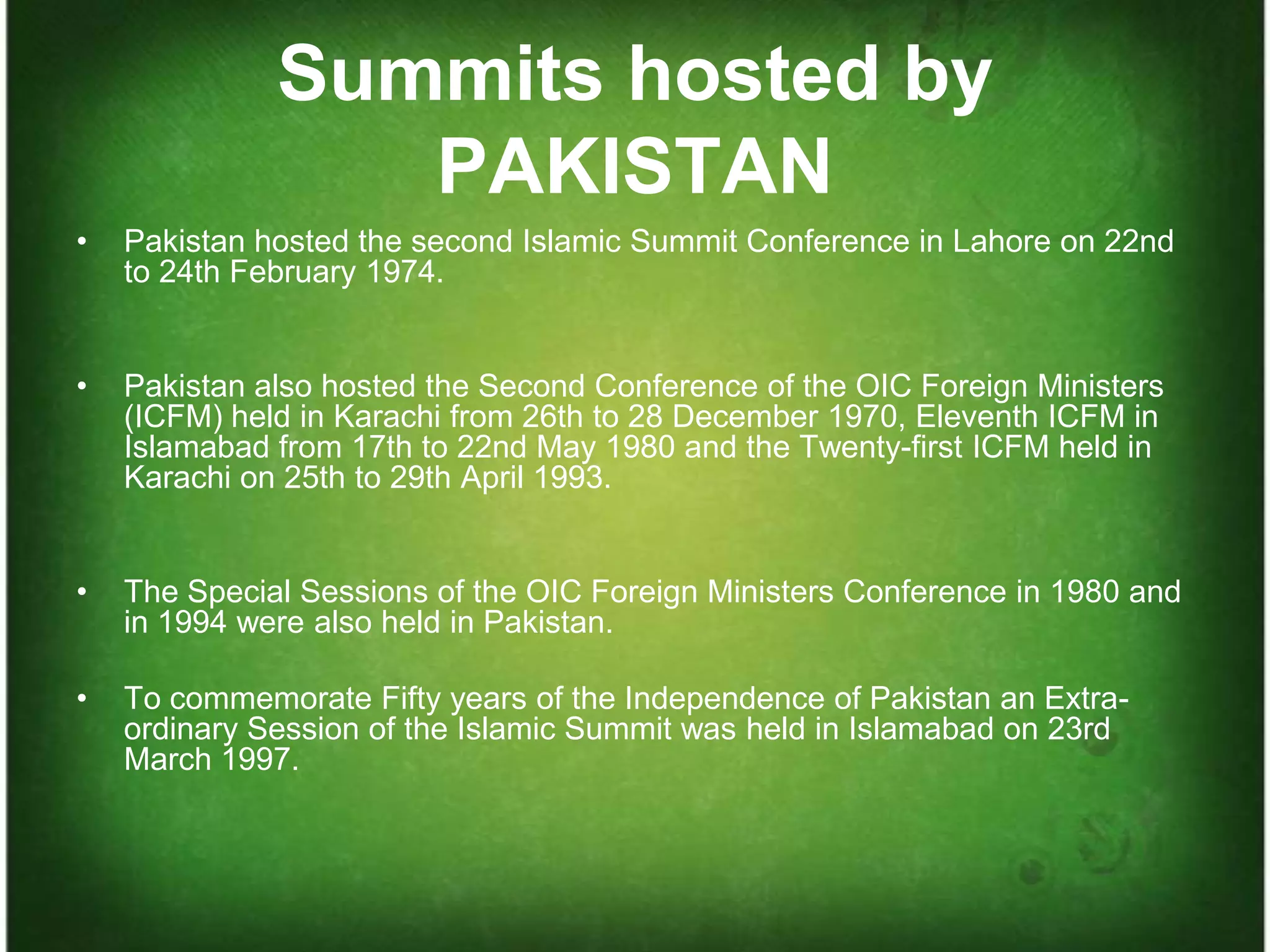 Pakistan's relations with Muslim world | PPTX