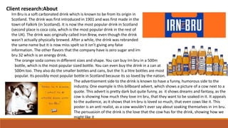 Irn bru pro forma updated one | PPT