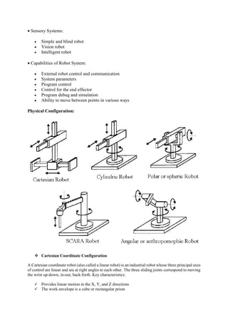 B.Tech 5th Semester Industrial Robotics Notes Module- I | PDF