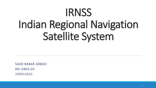 IRNSS ISRO | PPTX