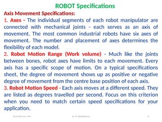 IROB SPECIFICATIONS of the robotics.pptx
