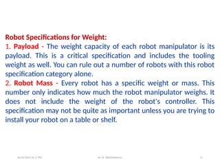 IROB SPECIFICATIONS of the robotics.pptx