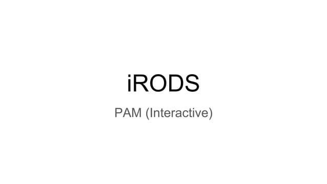 Irods Pam Oidc Authentication Flow Ppt