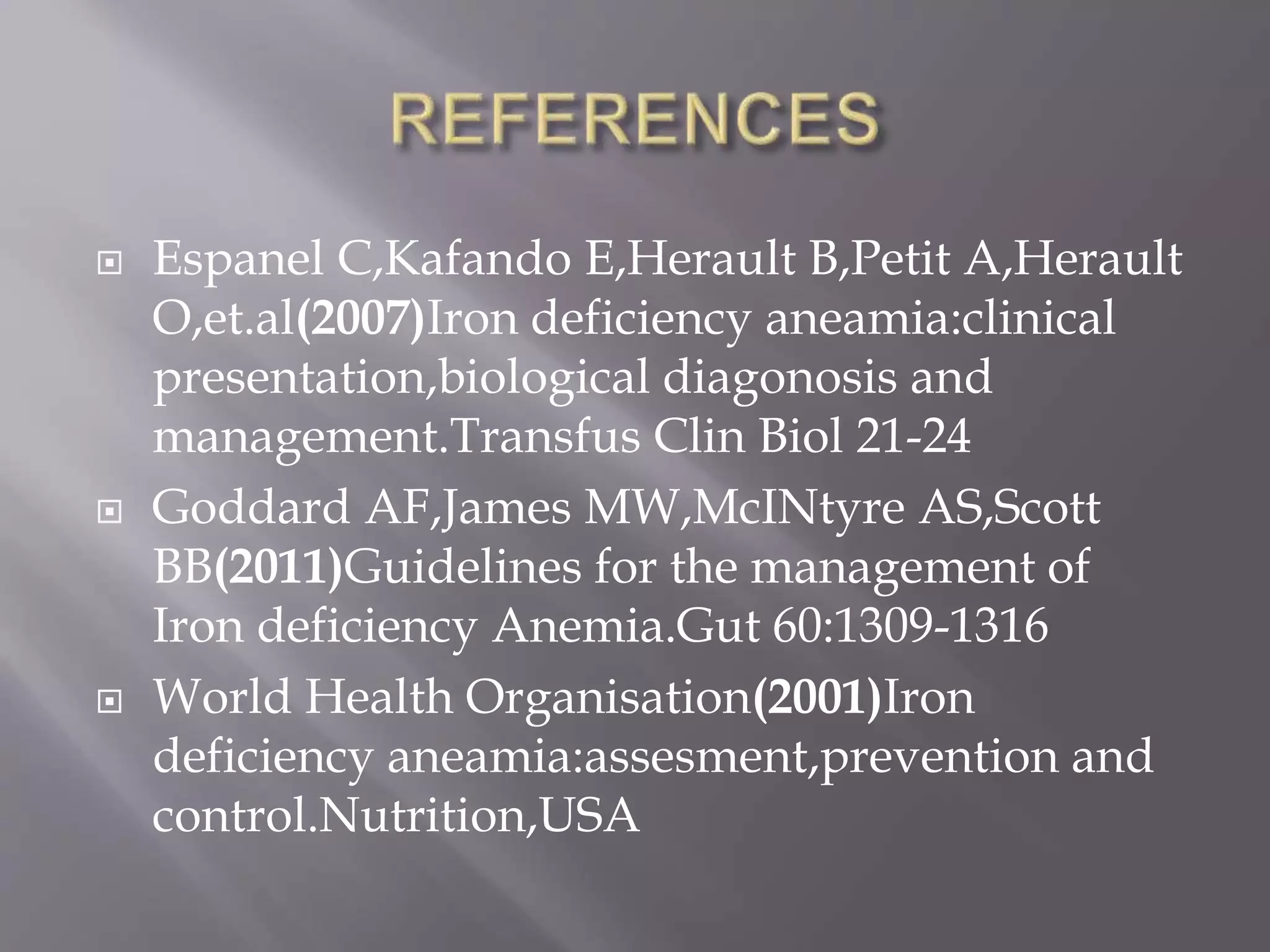 Iron Deficiency Disease | PPTX