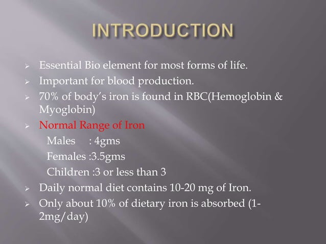Iron Deficiency Disease | PPTX | Blood Disorders | Diseases and Conditions