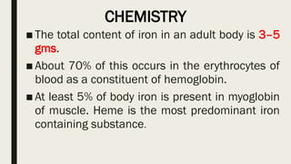 IRON-introduction,functions & deficiency | PPTX