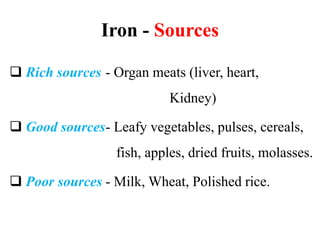 Iron biochemical role, rda and deficiency bic 105 | PPTX | Blood ...