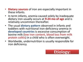 Iron deficiency anemia in children | PPTX