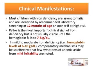 Iron deficiency anemia in children | PPTX