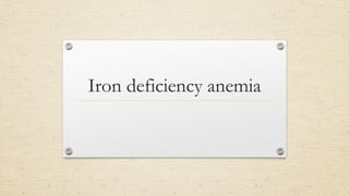Iron-deficiency anemia_students (1).pptx iron | PPT
