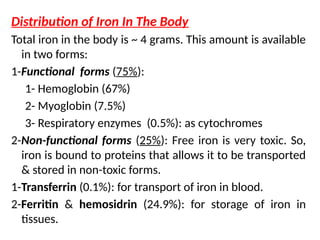 IRON-METABOLISM-4th-Sem.pptxiron metablosm and its parts and many more ...