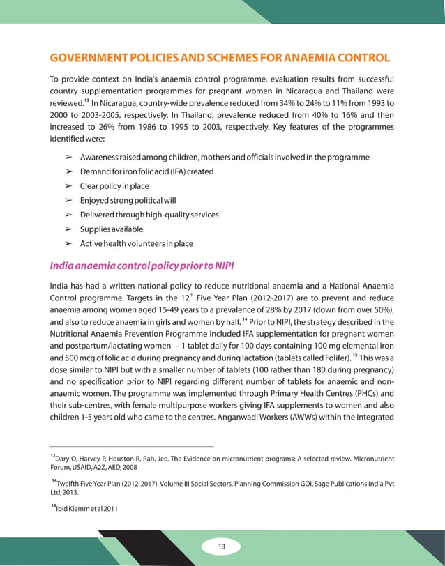 Iron-Plus-Initiative NIPI scheme of India for Anema free | PDF | Blood ...