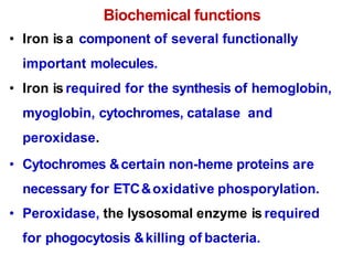 Iron role and metabolism with nutritional Anemia | PPTX