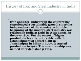 Iron and steel industries | PPTX