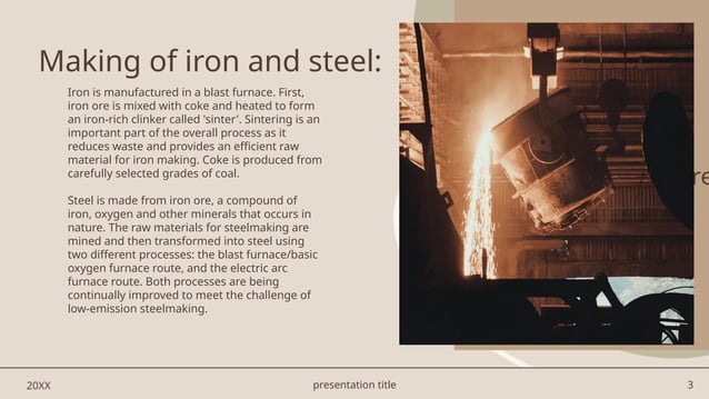 iron and steel ppt geography class 1o icse | PPTX