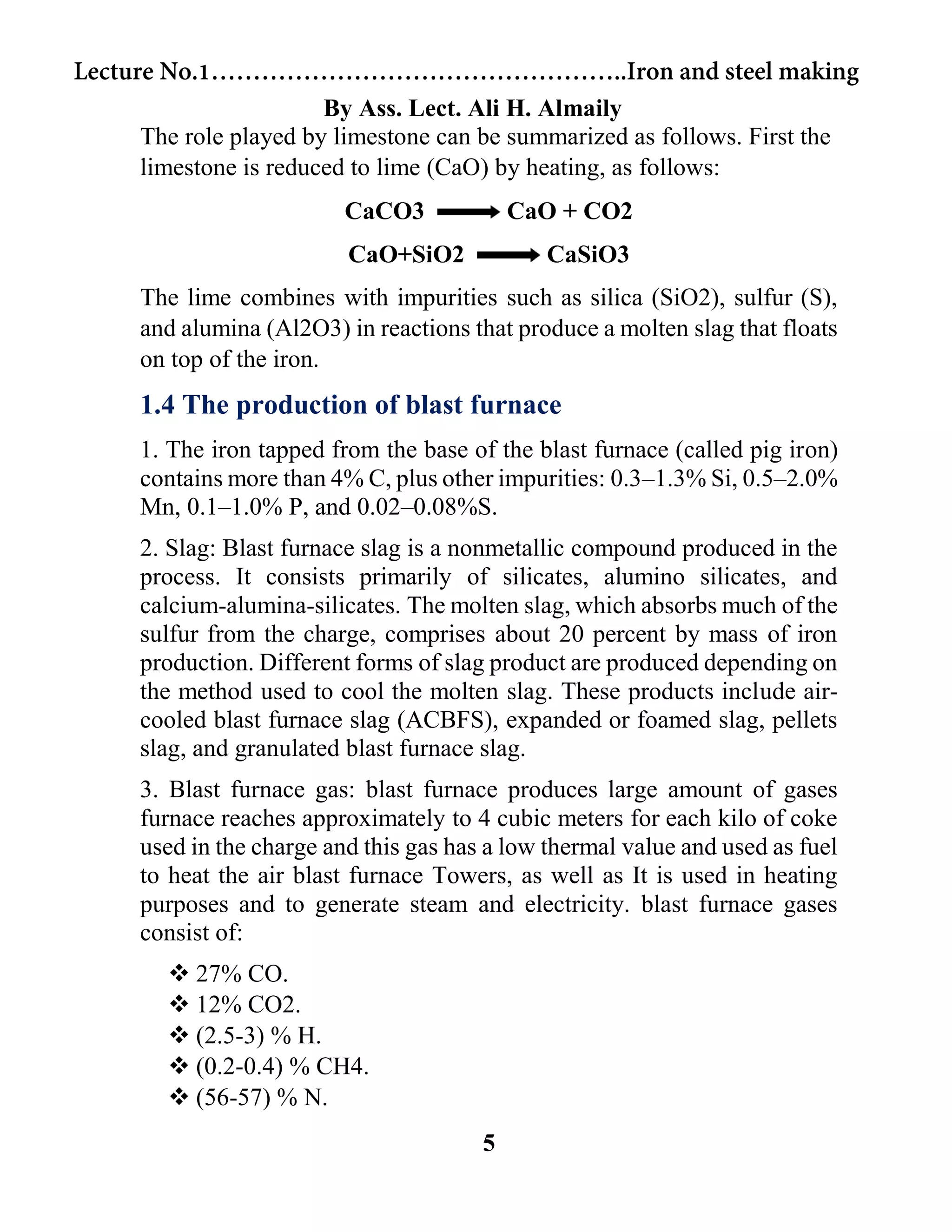 Iron and steel making. lec.1 | PDF