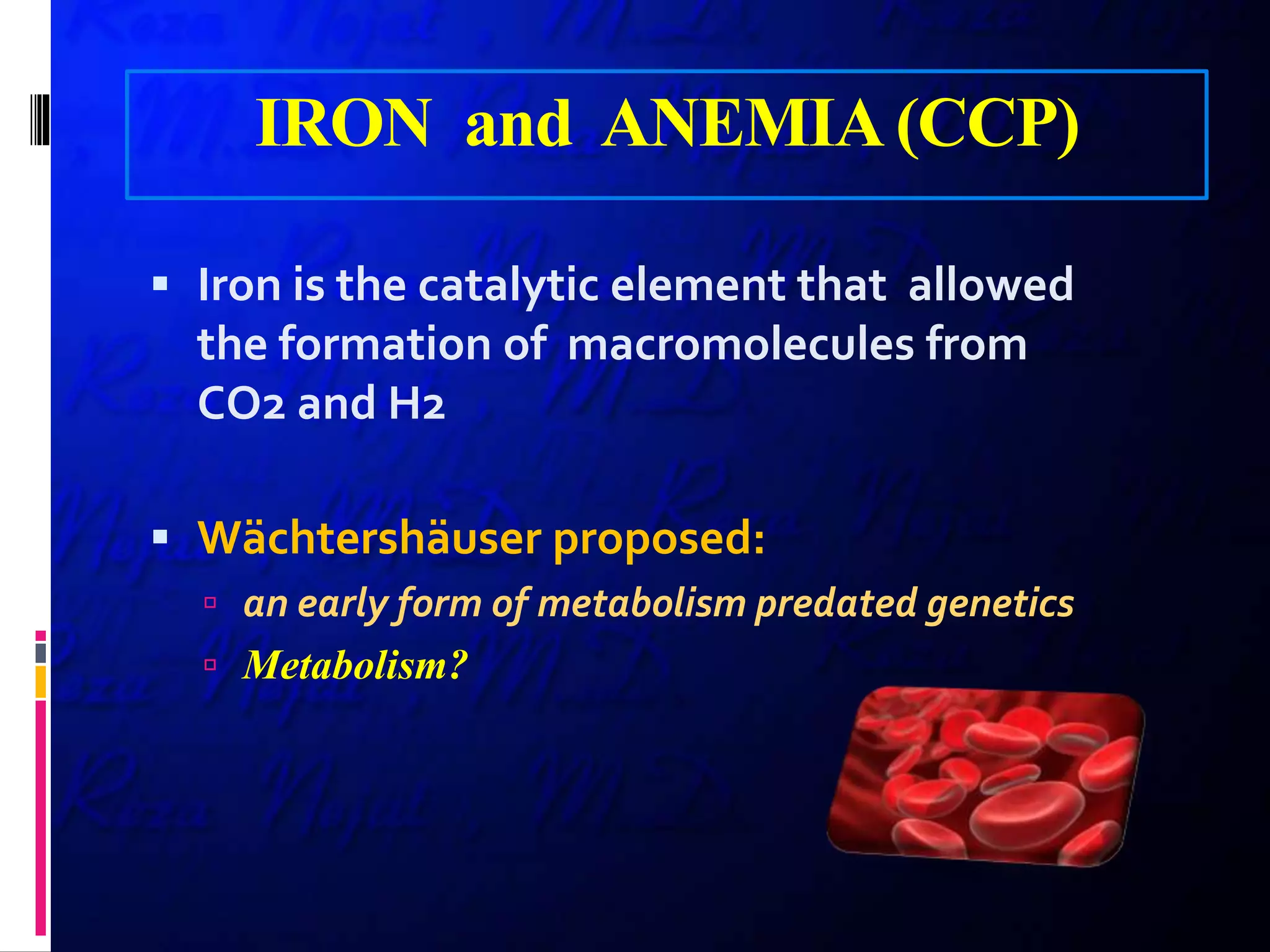 Iron and anemia in CCM | PPT