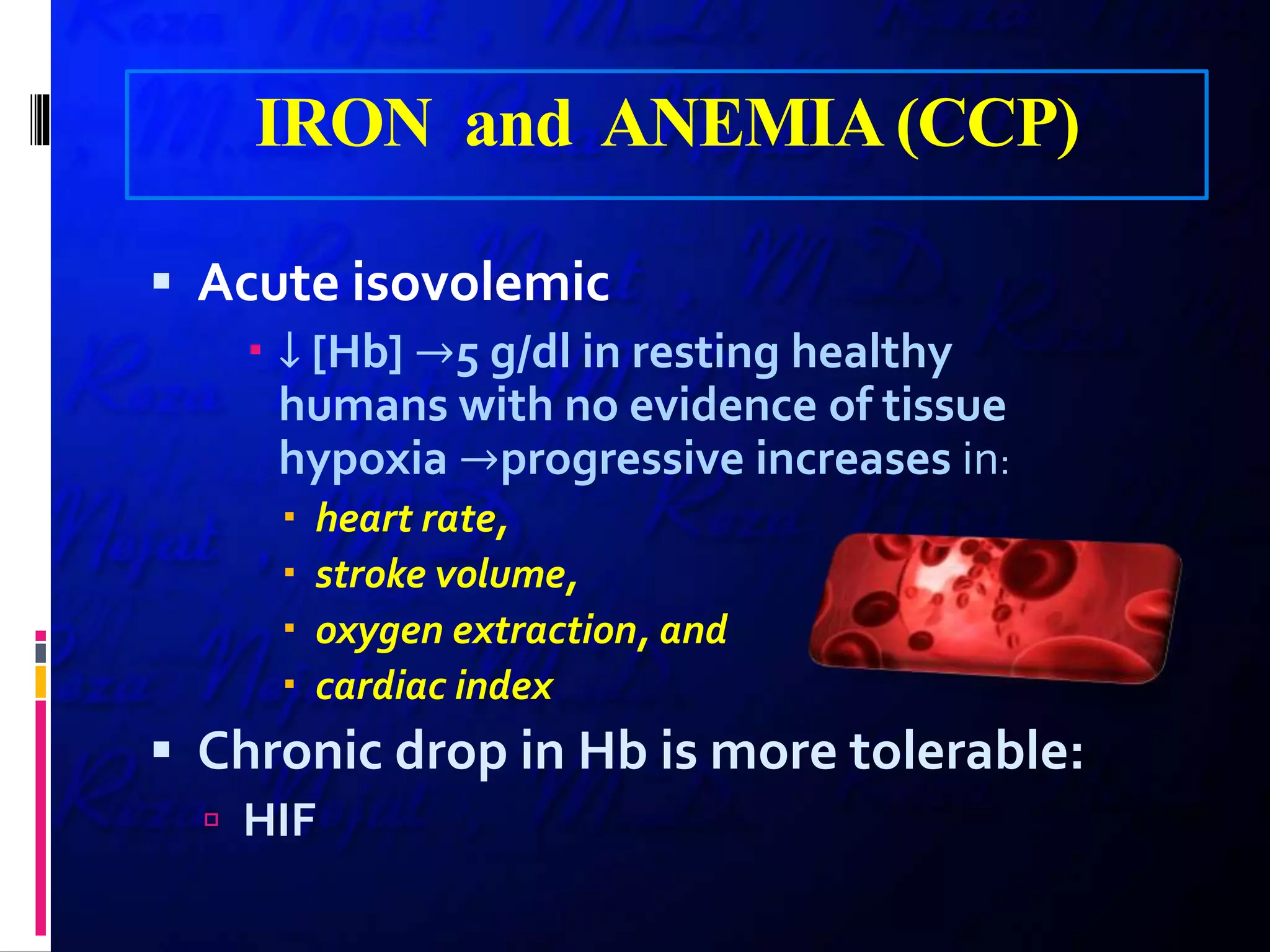 Iron and anemia in CCM | PPT