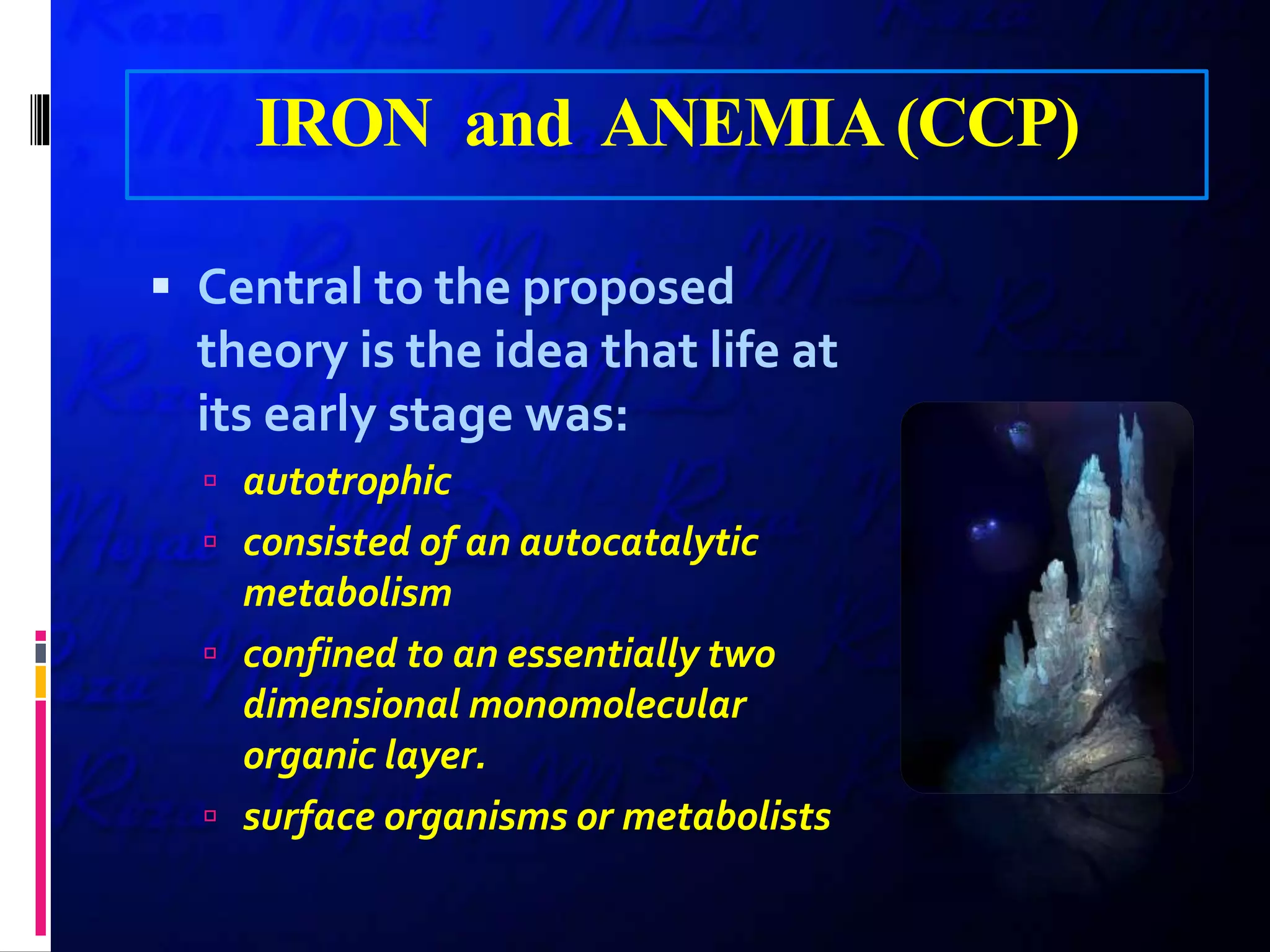 Iron and anemia in CCM | PPT