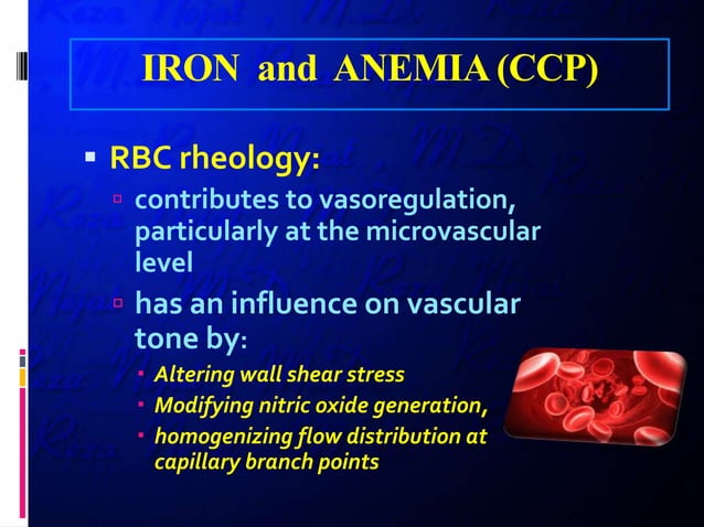 Iron and anemia in CCM | PPT