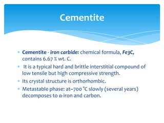 Iron Iron-carbide Equilibrium Phase Dia Gram | PPTX