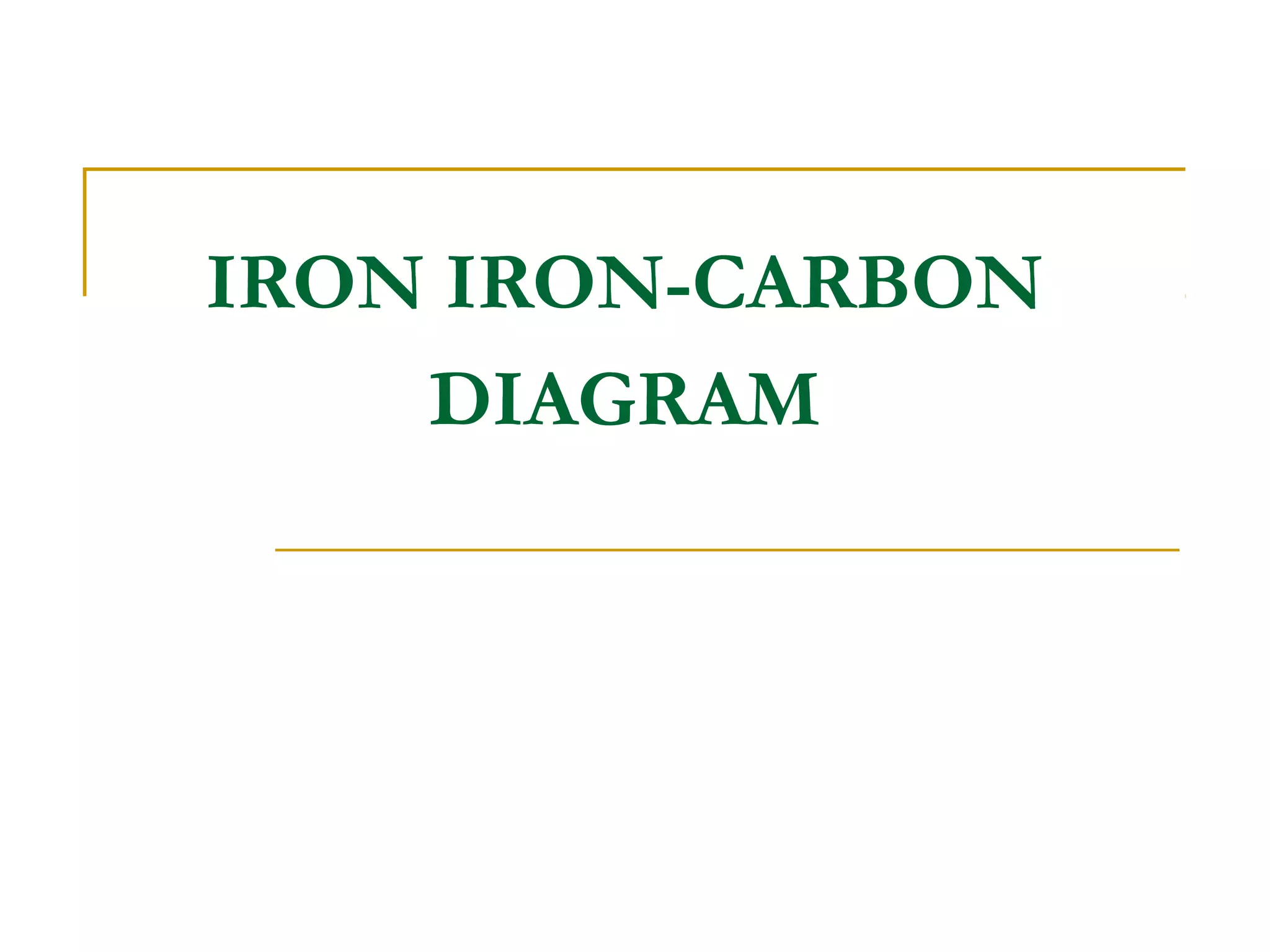 Iron carbon diagram presentation | PPT