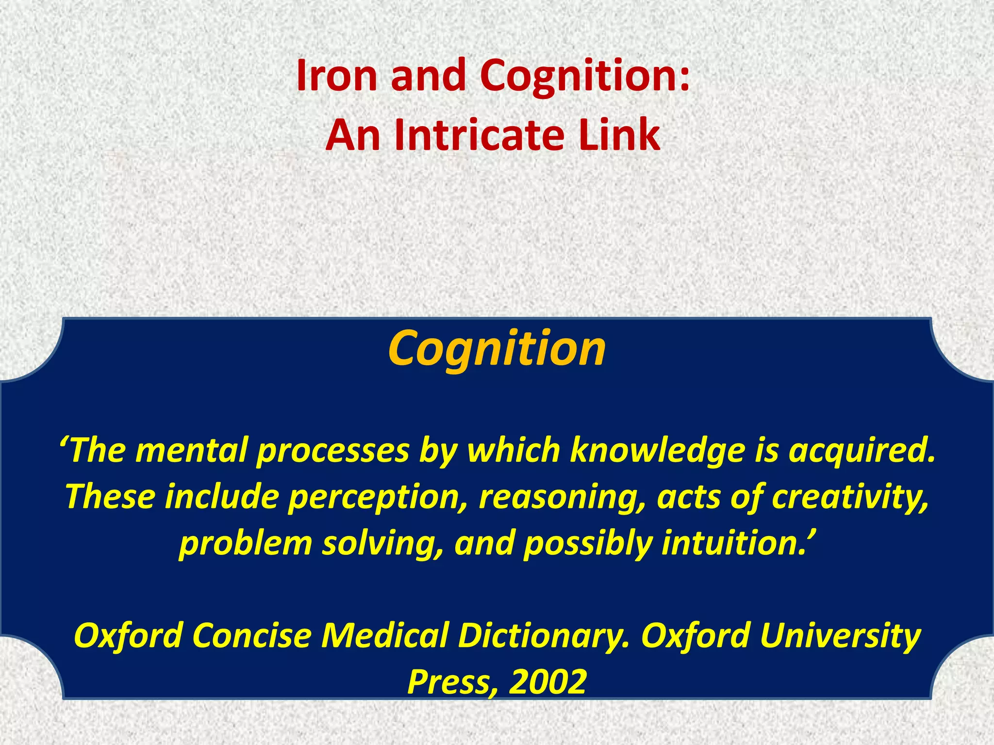 Iron & Cognition | PPTX