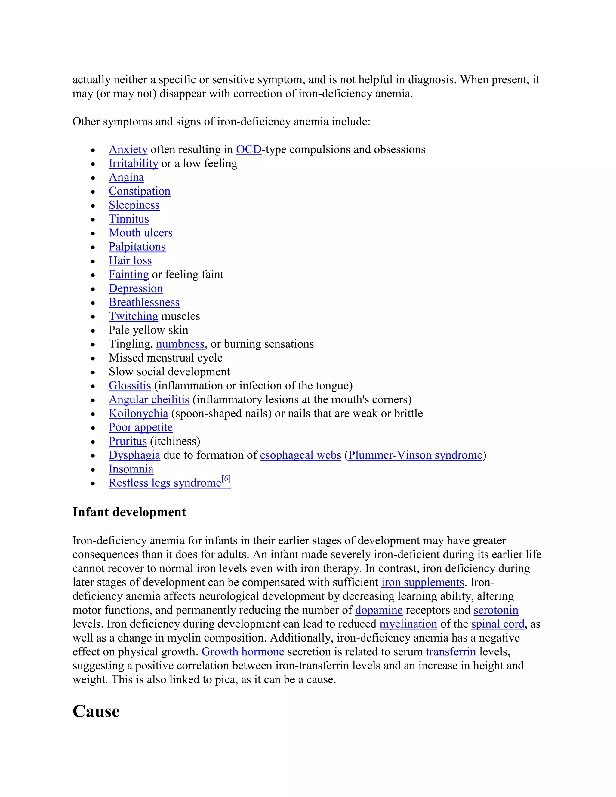 Iron Defeciency Anemia | DOCX